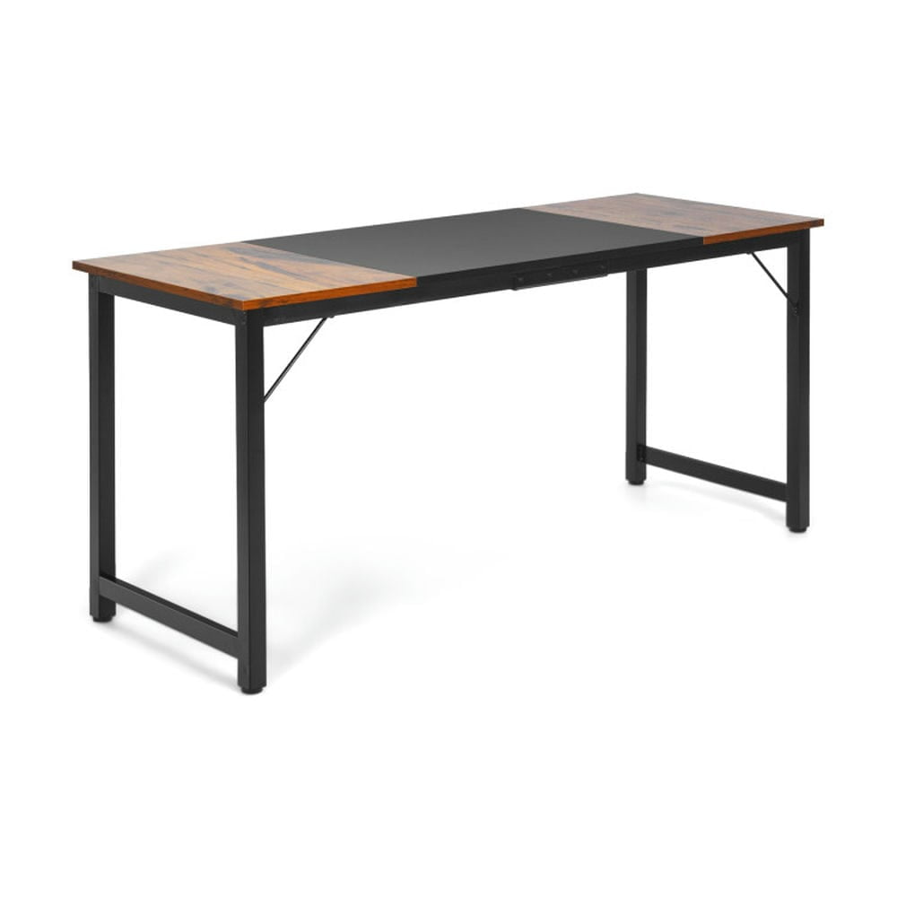 Yardi Yard 63 Inch Modern Splice Computer Desk with Heavy Duty Steel ...