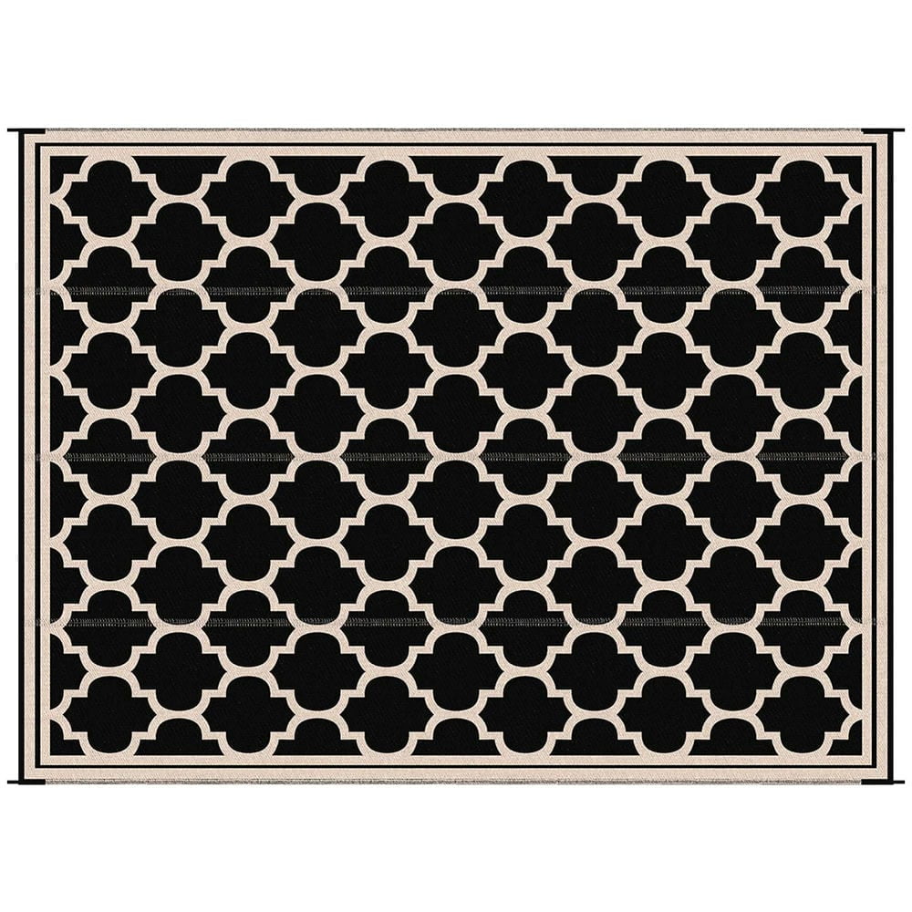 Yardi Yard 9FT x 12FT Modern Outdoor Rug, Plastic, Reversible and ...