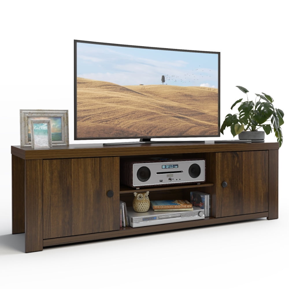 Yardi Yard Classic Style TV Console Cabinet for 65-Inch TV with 2 Cable ...
