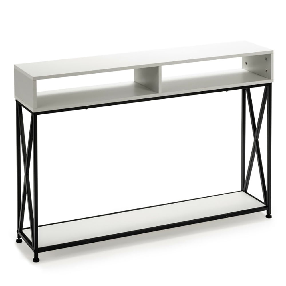 Yardi Yard Console Table with Open Shelf and Storage Compartments Steel ...