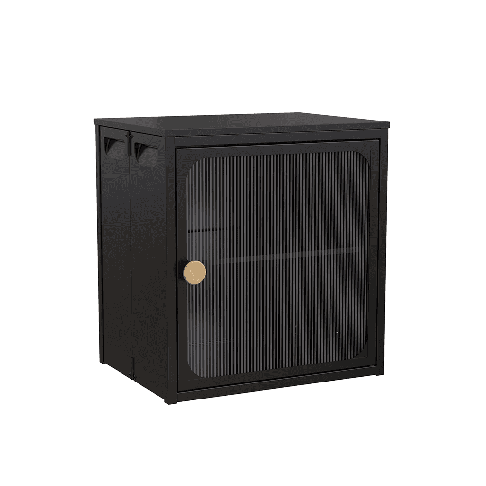 Yardi Yard Foldable Cabinet, Single Sturdy Cabinet, Durable Steel-Wood ...