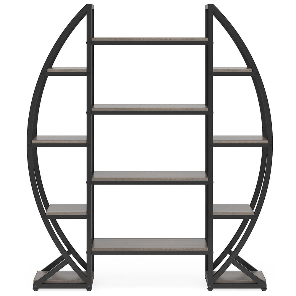 Yardi Yard Industrial Bookshelf, Oval Triple Wide Etagere Bookcases ...