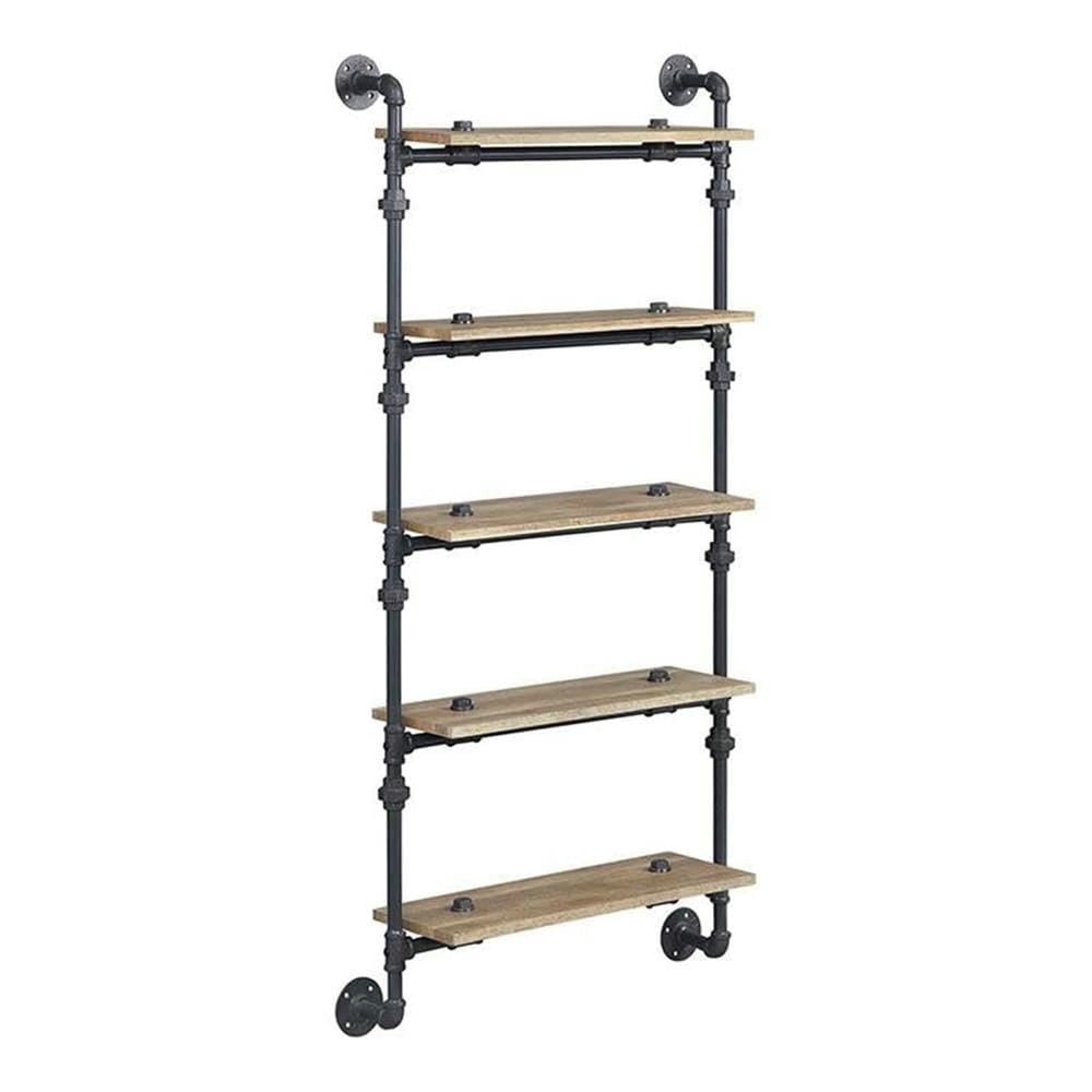 Yardi Yard Natural Wood Wall Rack with Versatile Storage, Wall Rack in ...