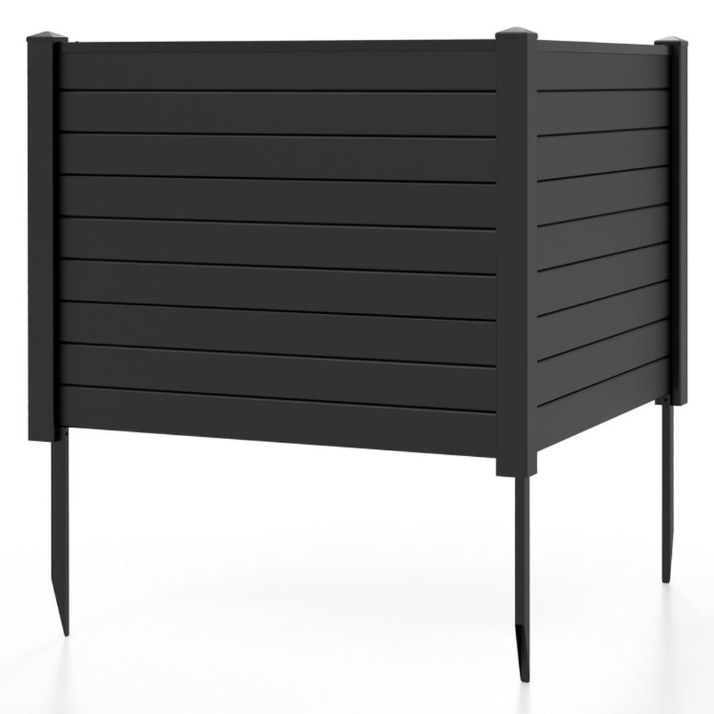 Yardi Yard Outdoor Fence with 20 Inch Long Stakes, PVC Air Conditioner ...