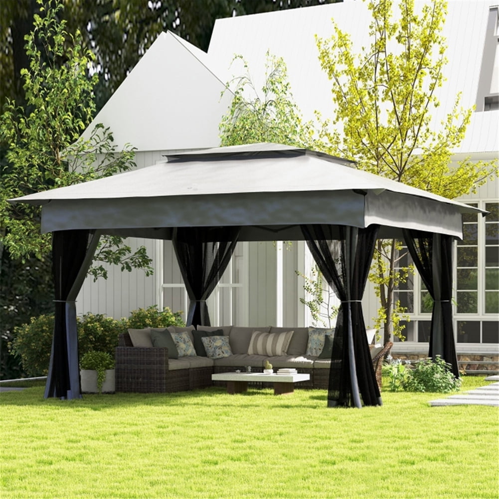 Yardi Yard Outdoor Pop Up Canopy Gazebo, Gazebo Permanent Tier Roof ...