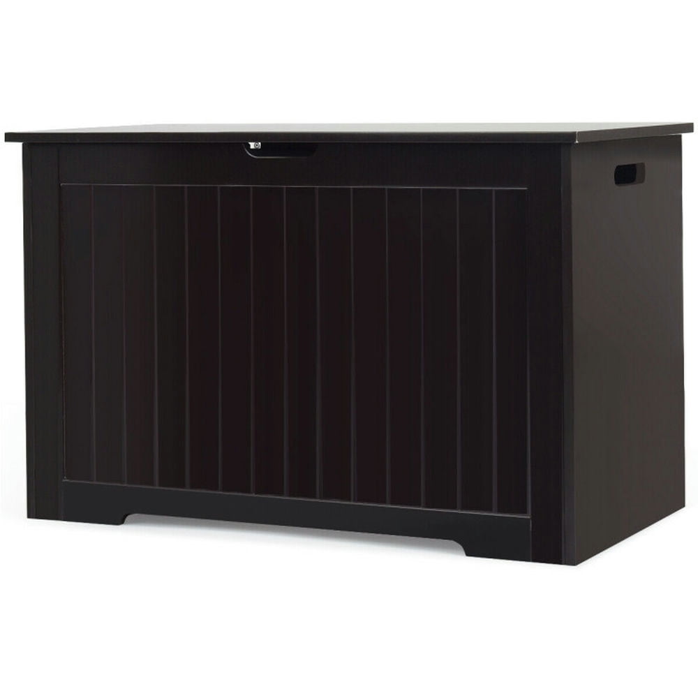Yardi Yard Wooden Toy Box Kids Storage Chest Bench -Brown, Toy Storage ...