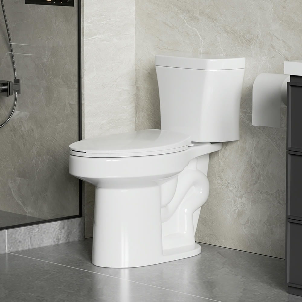Yardi Yarda 4.8 LPF 1.28 GPF Siphonic 2-Piece Toilet, Side Single Flush ...