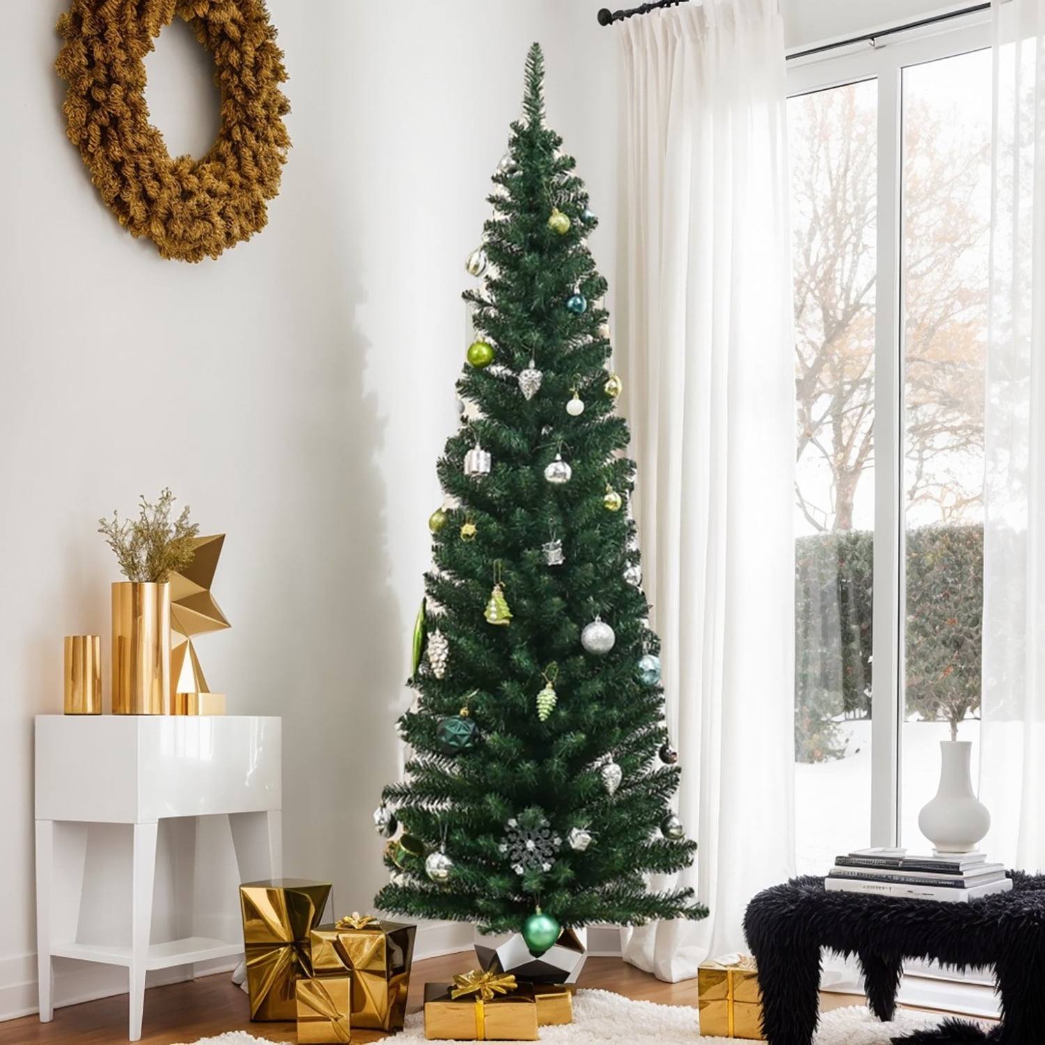 Yardi Yarda 6 Feet Christmas Tree with Bracket, Plastic Material ...