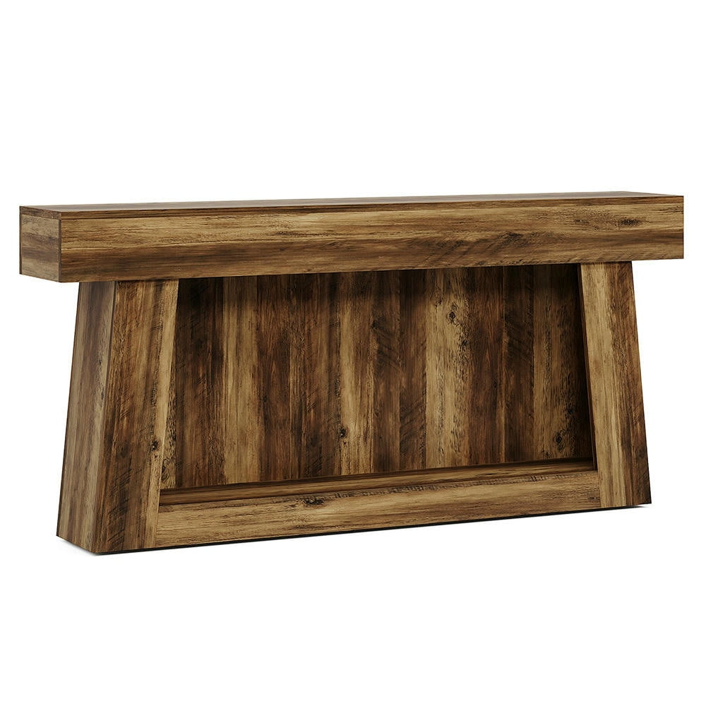 Yardi Yarda 63" Console Table, Farmhouse 2-Tier Sofa Table Entryway ...