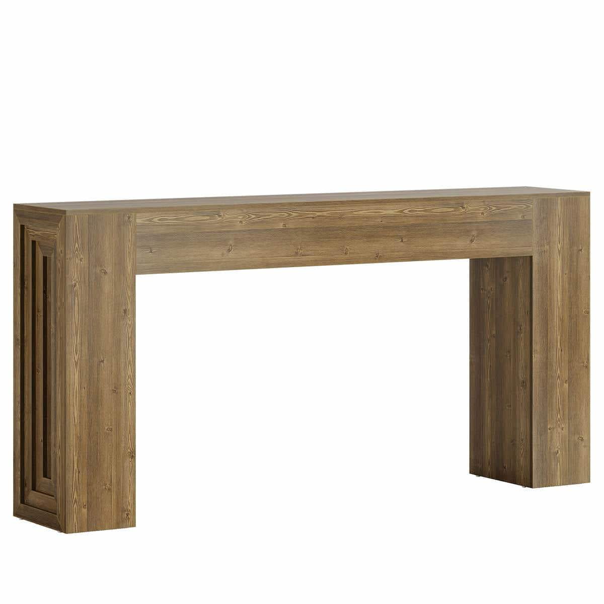Yardi Yarda 63" Console Table with Robust Wood Construction, Rustic ...