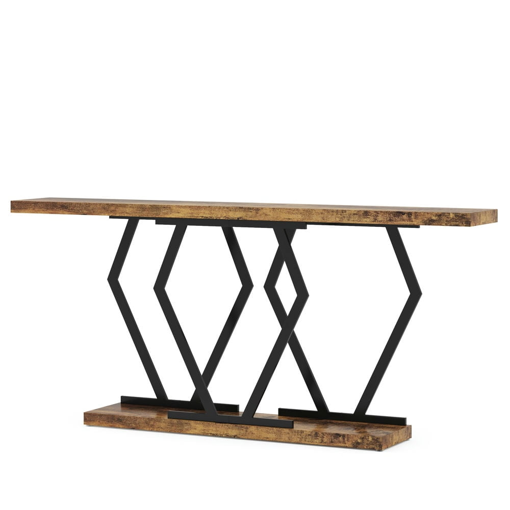 Yardi Yarda 70.9" Console Table, Modern Sofa Table with Faux Marble ...