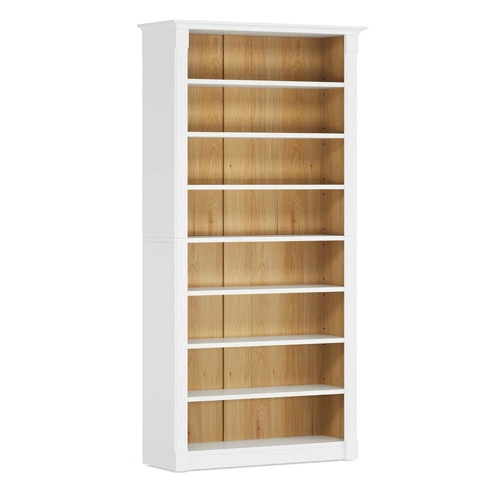 Yardi Yarda 70.9" Tall Bookcase, Modern 8-Tier Bookshelf Freestanding ...