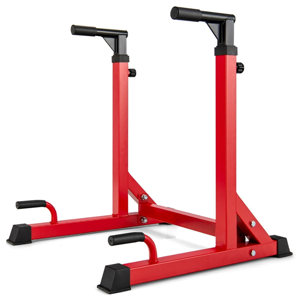 Yardi Yarda Adjustable Dip Bar with 10 Height Levels-Red, Dip Bars ...