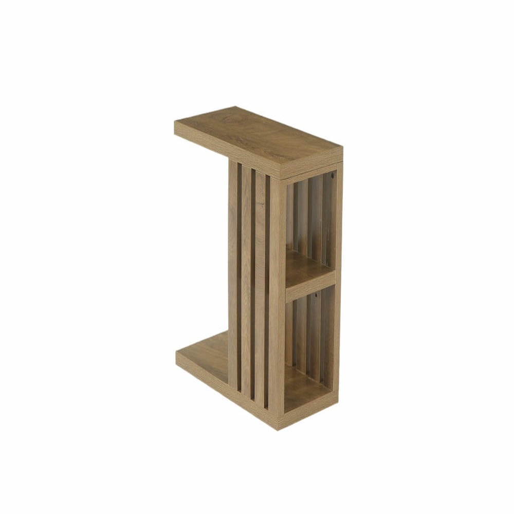 Yardi Yarda C-Shaped End Table, Small Side Table 3-Tier Bedside Table ...
