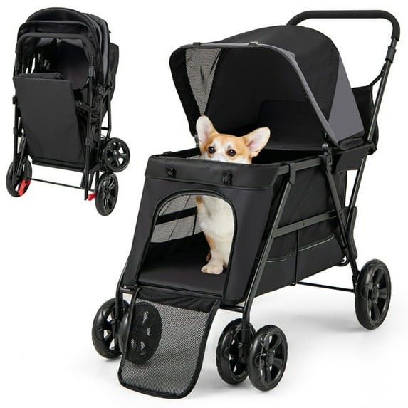 Yardi Yarda Dog Stroller for Medium Small Senior Elderly Dogs with Dual ...