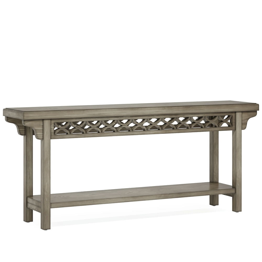 Yardi Yarda Farmhouse Console Table, 70.8" Narrow Wood Sofa Table with ...