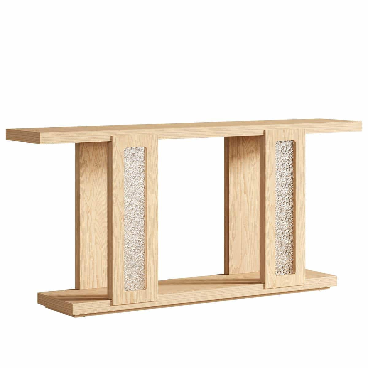 Yardi Yarda Modern Minimalist Console Table, Wood Table with Decorative ...