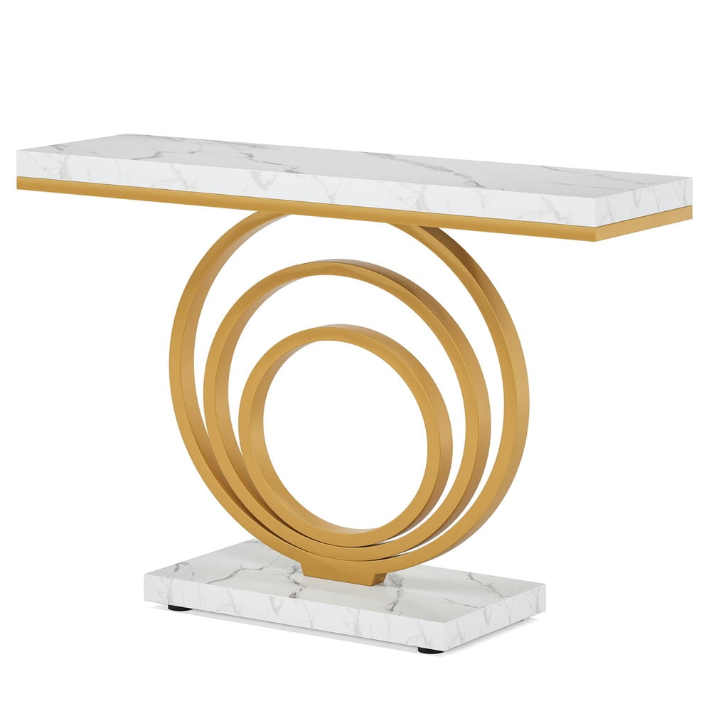 Yardi Yarda Narrow Console Table, 41" Entryway Sofa Table with Ring ...