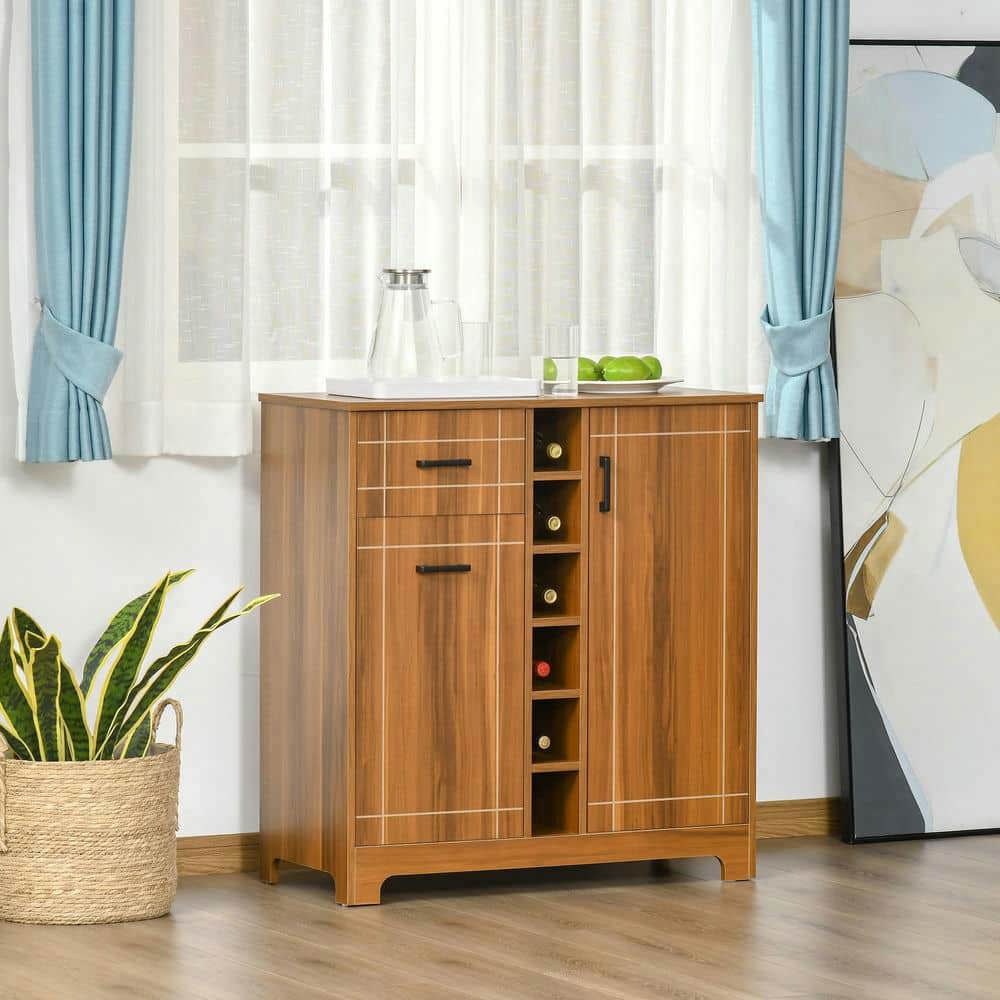 Yardi Yarda Retro Wine Cabinet for 6 Bottles, Wine Rack with Glass ...