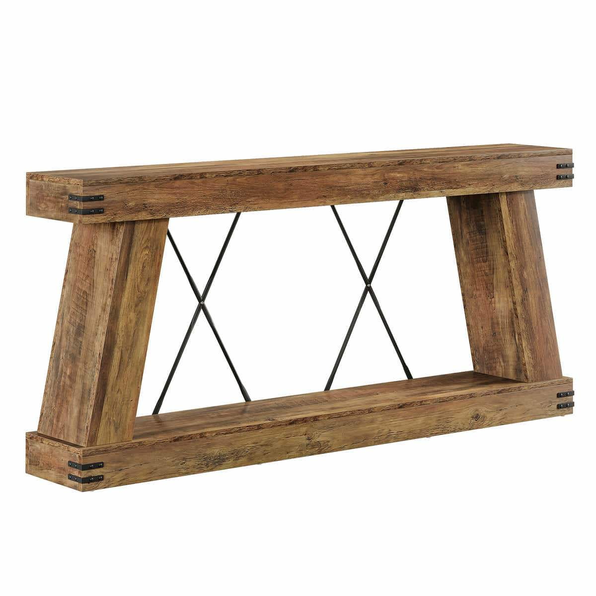 Yardi Yarda Rustic Wood Console Table, Entryway Sofa Table, 2-Tier Hall ...