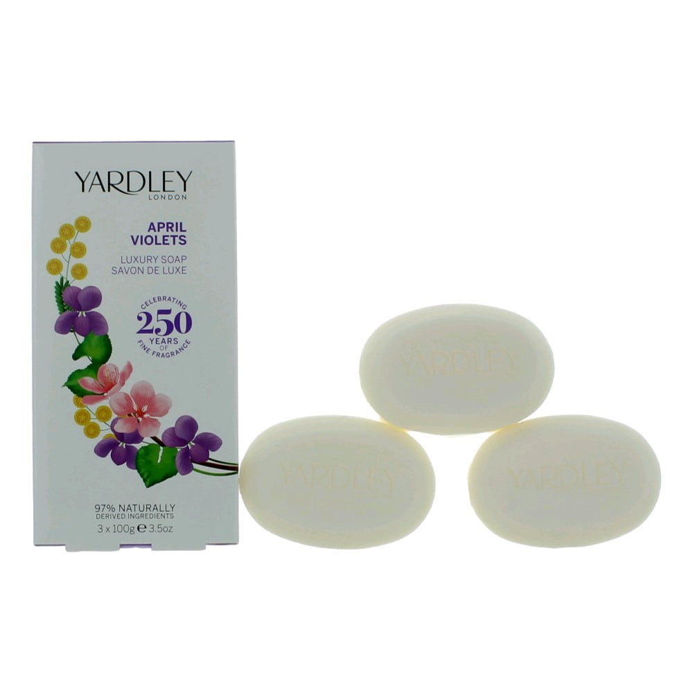 Yardley April Violets by Yardley of London, 3 x 3.5oz Luxury Soap women ...