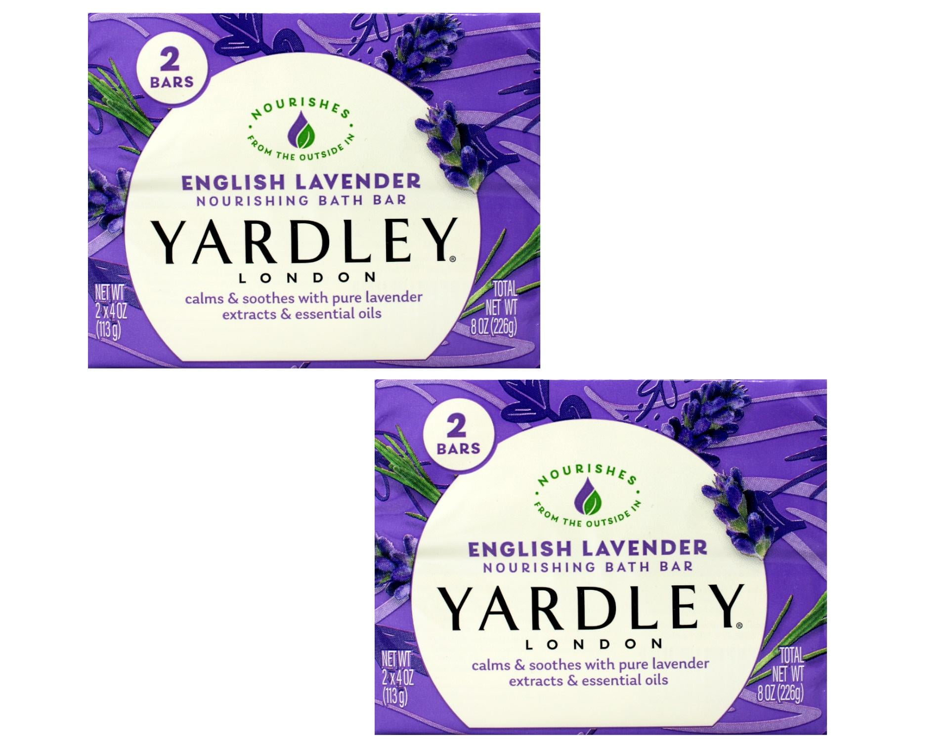 Yardley English Lavender Bar Soap, Nourishing and Calming, 4 oz, 2 ...