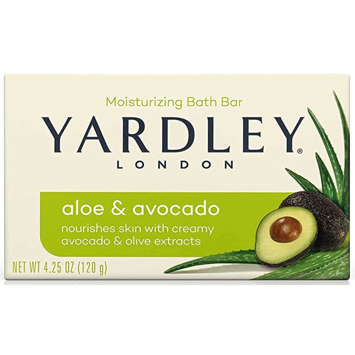Yardley London Aloe & Avocado Naturally Moisturizing Bar, 4.25 oz, 2 ...
