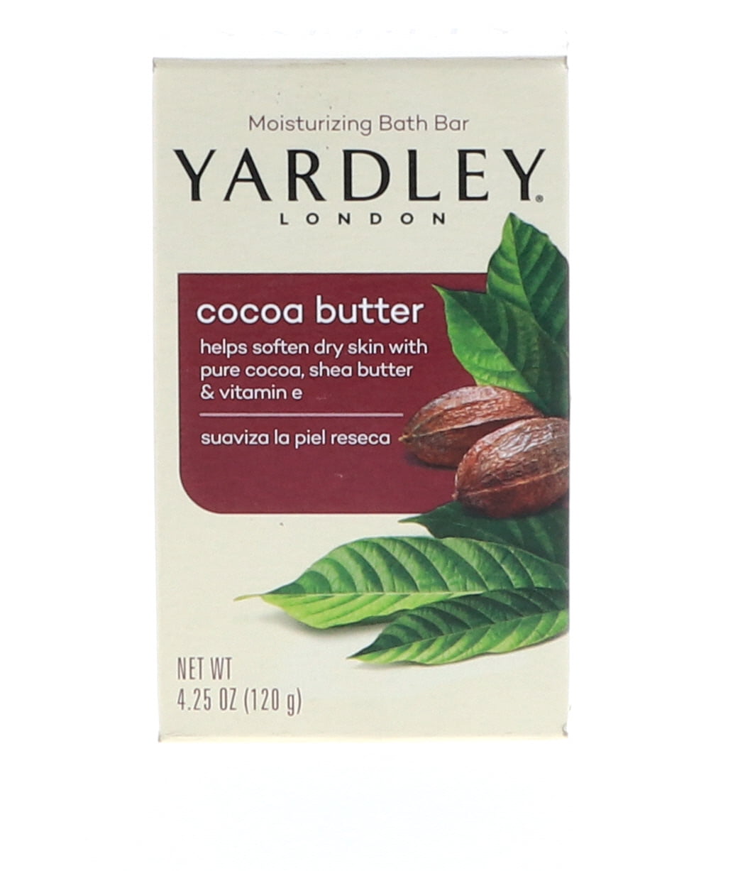 Yardley London Cocoa Butter Moisturizing Bath Bar Soap, 4.25 Ounce Bars ...