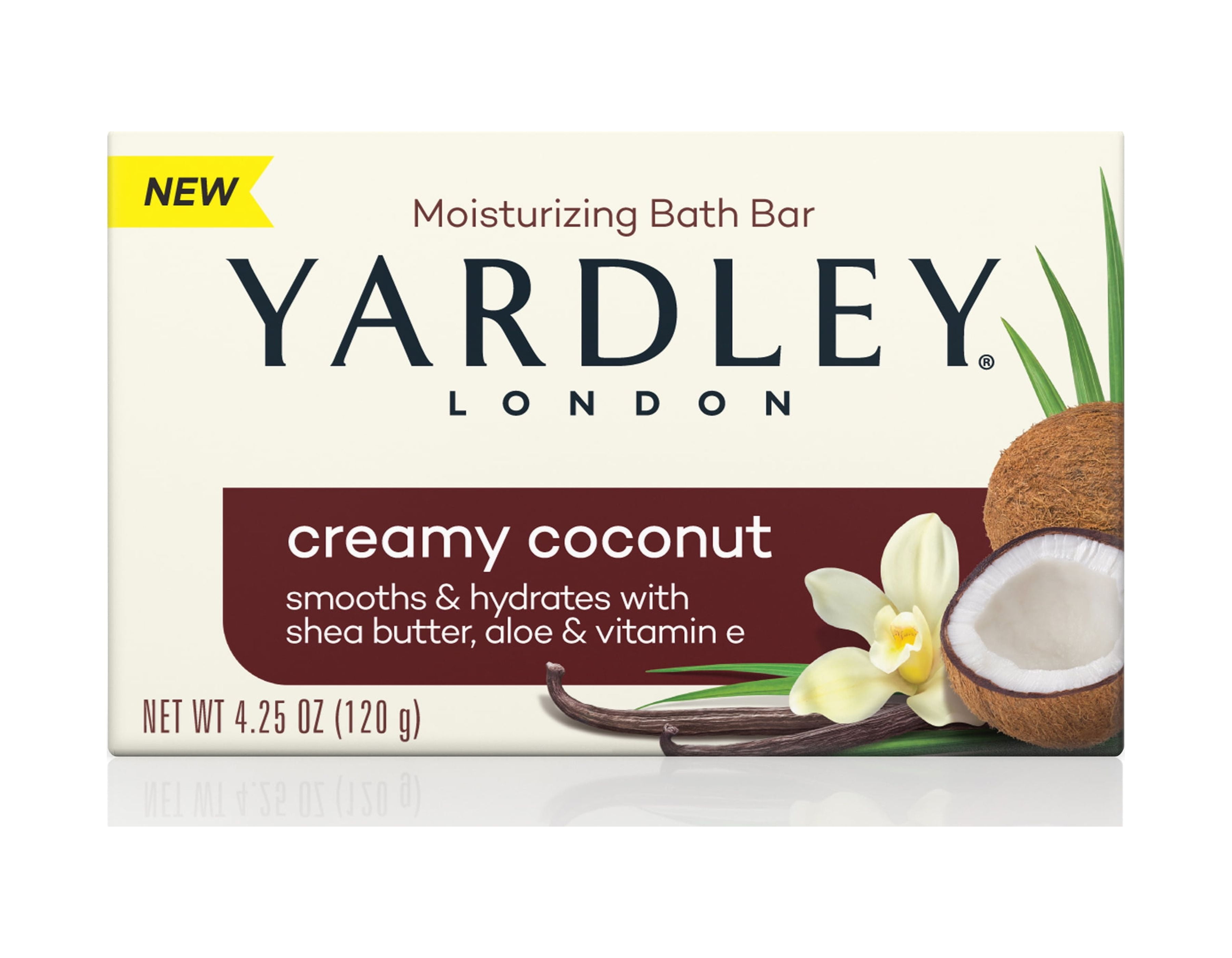 Yardley London Creamy Coconut Moisturizing Bath Bar, 4.25 oz - Walmart.com
