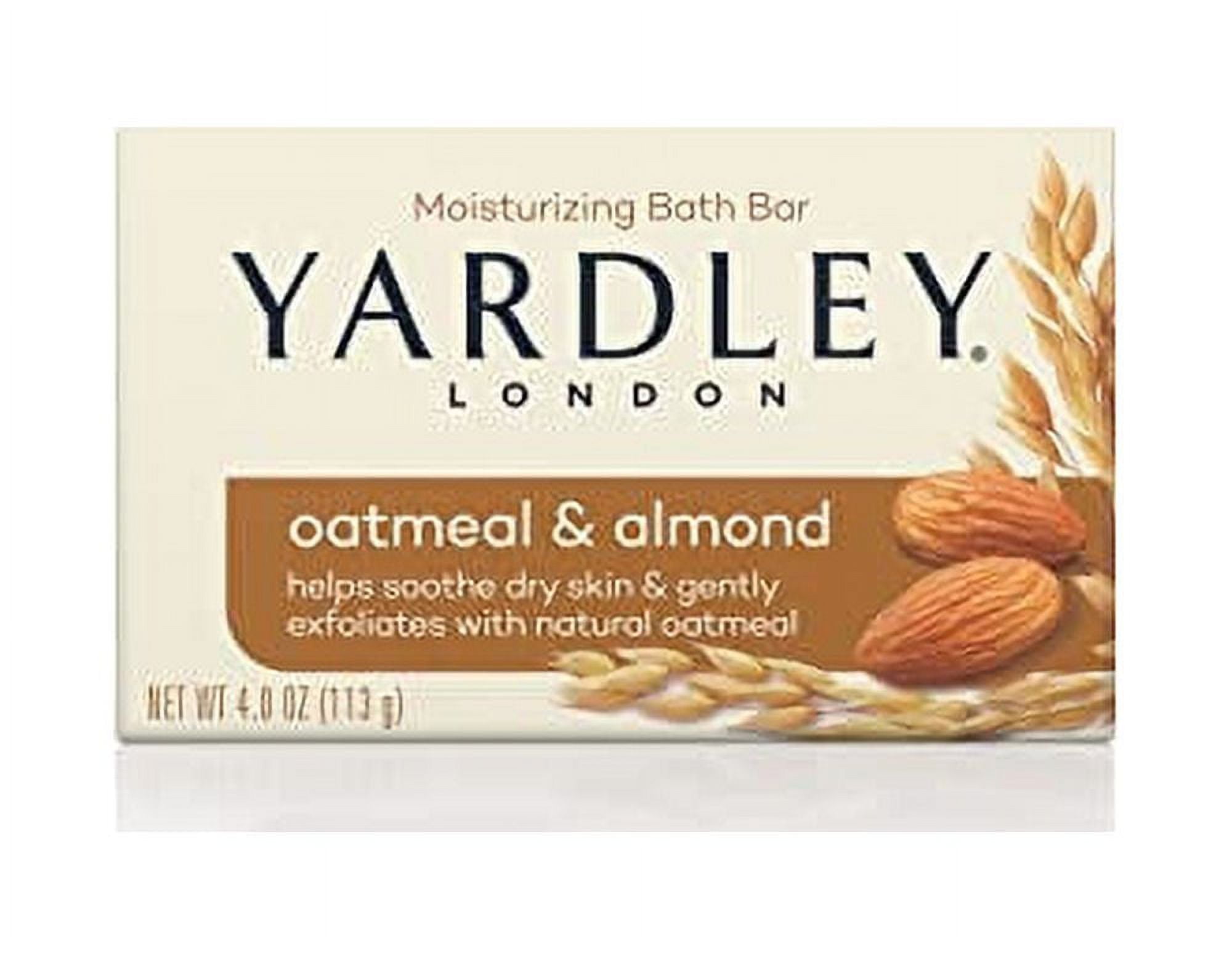 Yardley Oatmeal and Almond Bar Soap, Oatmeal & Almond, 4 Ounce ...