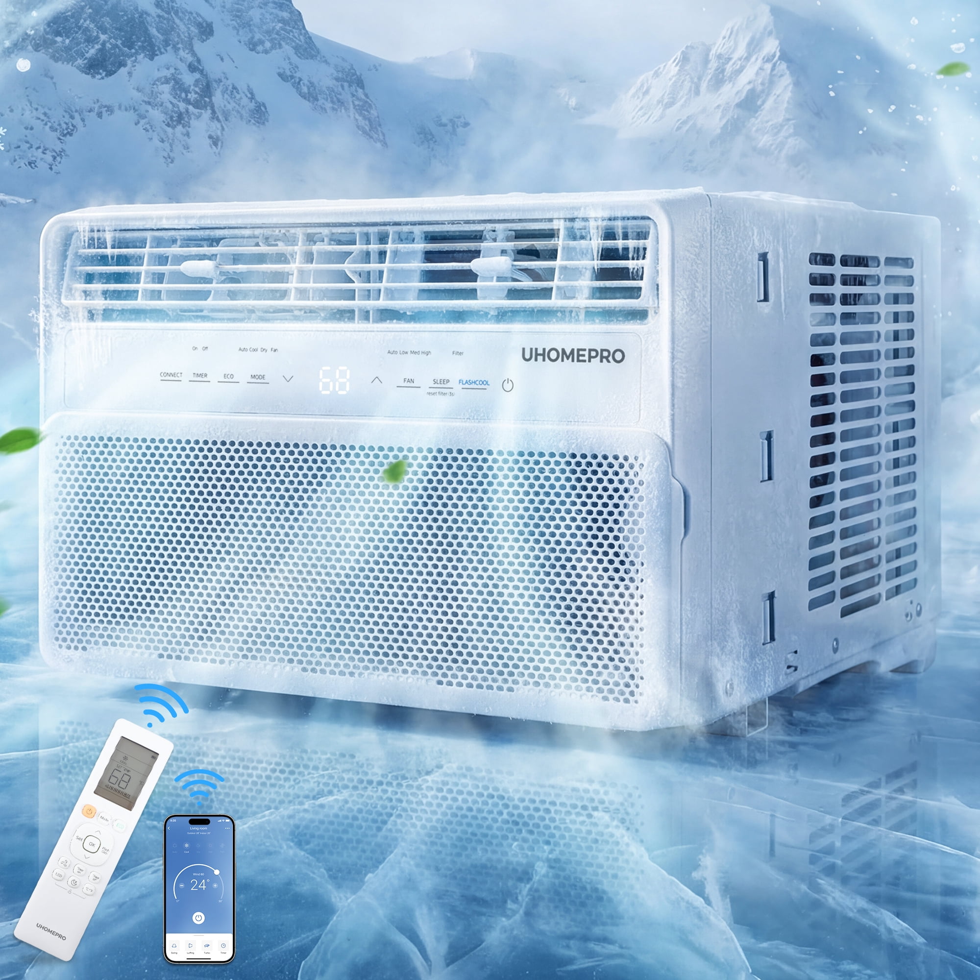 Yard Master 12,000 BTU Smart Inverter Window Air Conditioner, Cools 550 ...