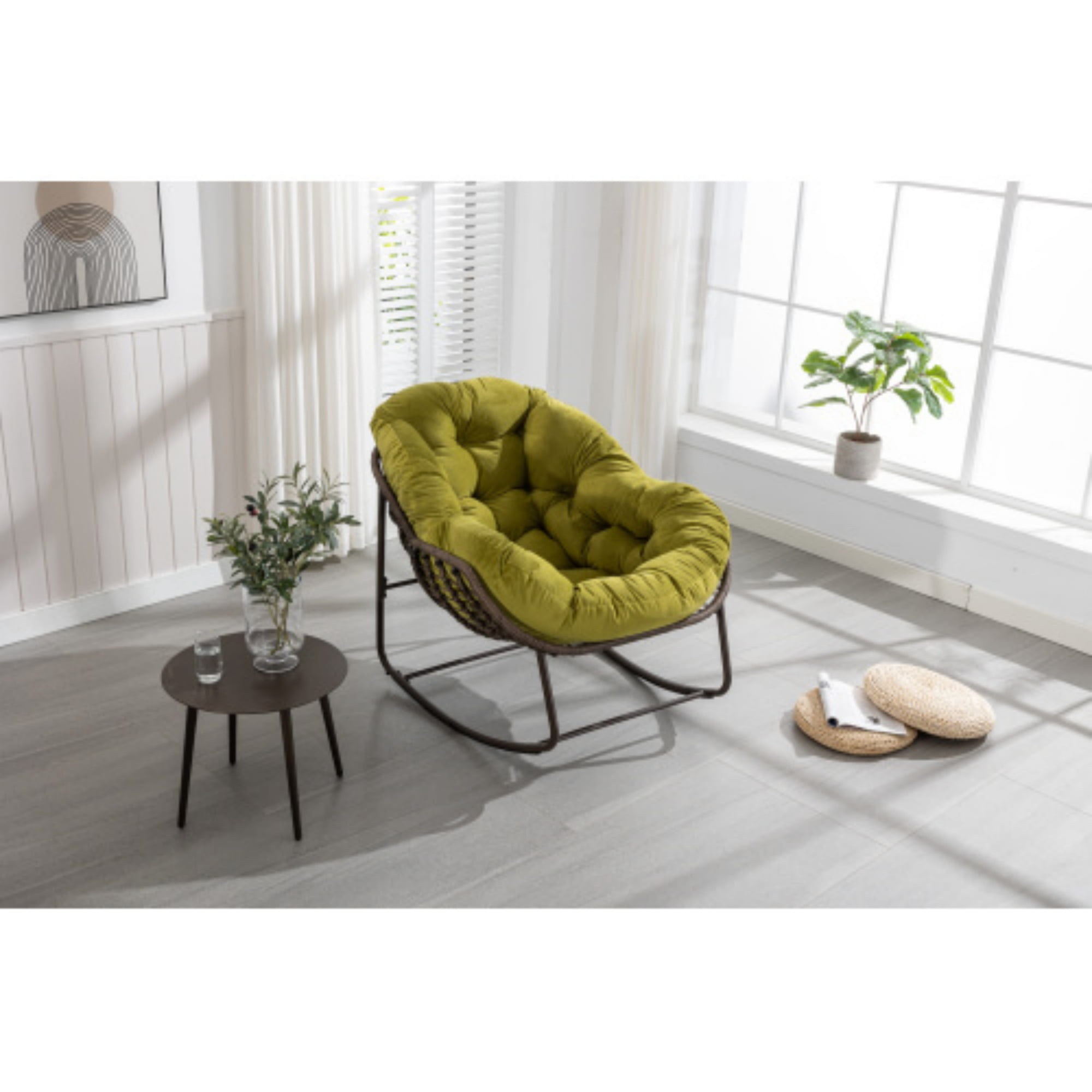 Yardmaster Outdoor Patio Rocking Chairs, Oversized Papasan Rocking ...