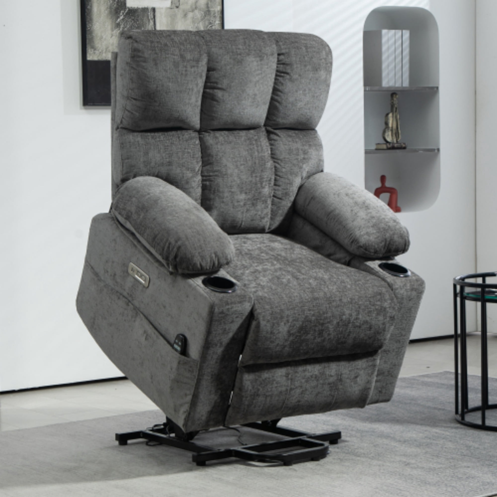 Yardmaster Reclining Chair, Large Power Lift Recliner Chair Sofa with 8 ...