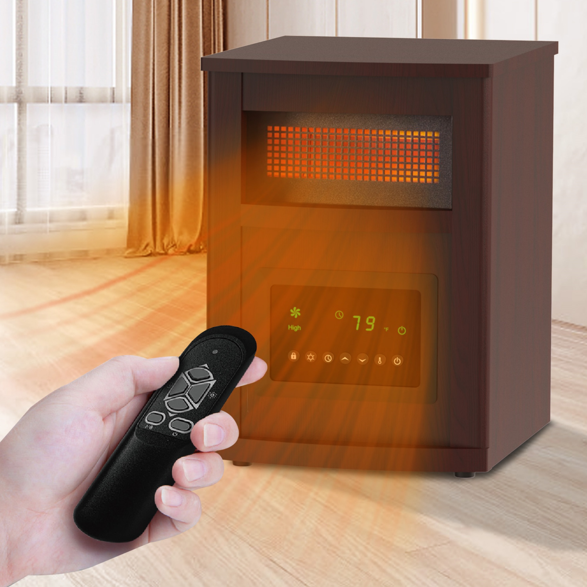 Yardmaster Space Heater with 1500W Infrared Heater, Space Heaters for ...