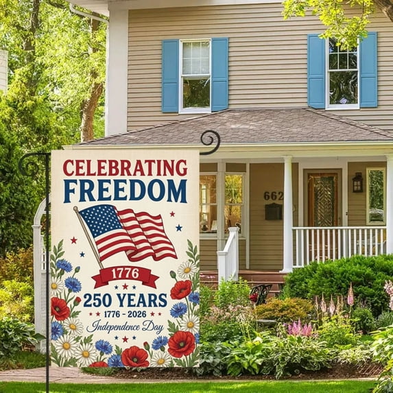 Yardvibe 250 Anniversary USA Garden Flag, 17.72"x11.81" Patriotic ...