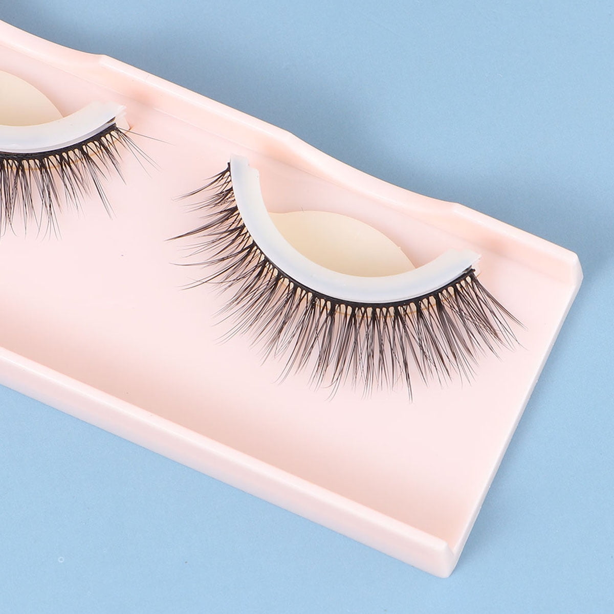 Yardwe False Lashes Natural Look 3D Thick Black 1 Pair - Walmart.com