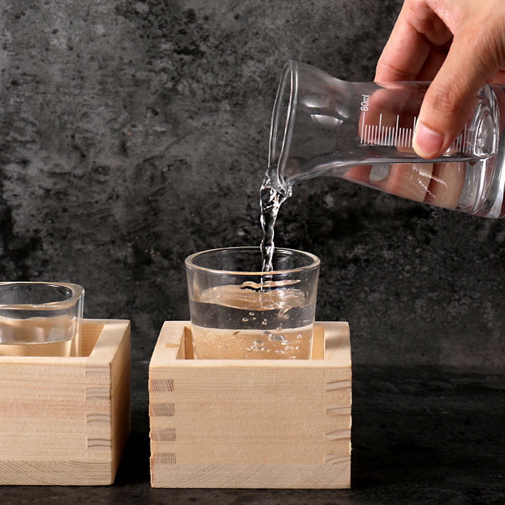 Yardwe Sake Cups Wooden Glass Multi 1 Set - Walmart.com