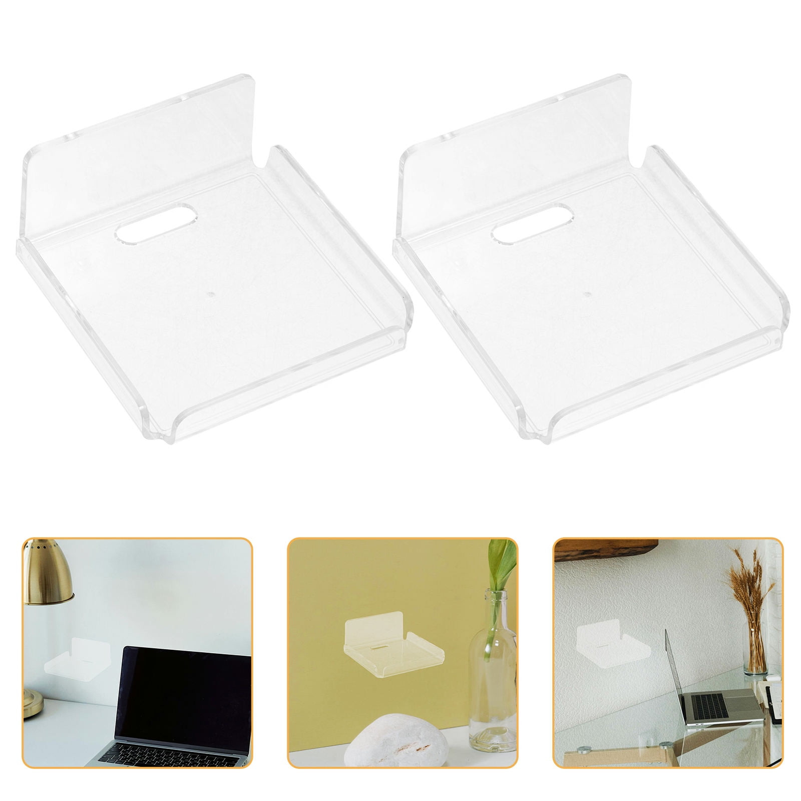 Yardwe 1 Set Wall Router Holder Transparent 10.2X10.2X4.5CM for Indoor ...