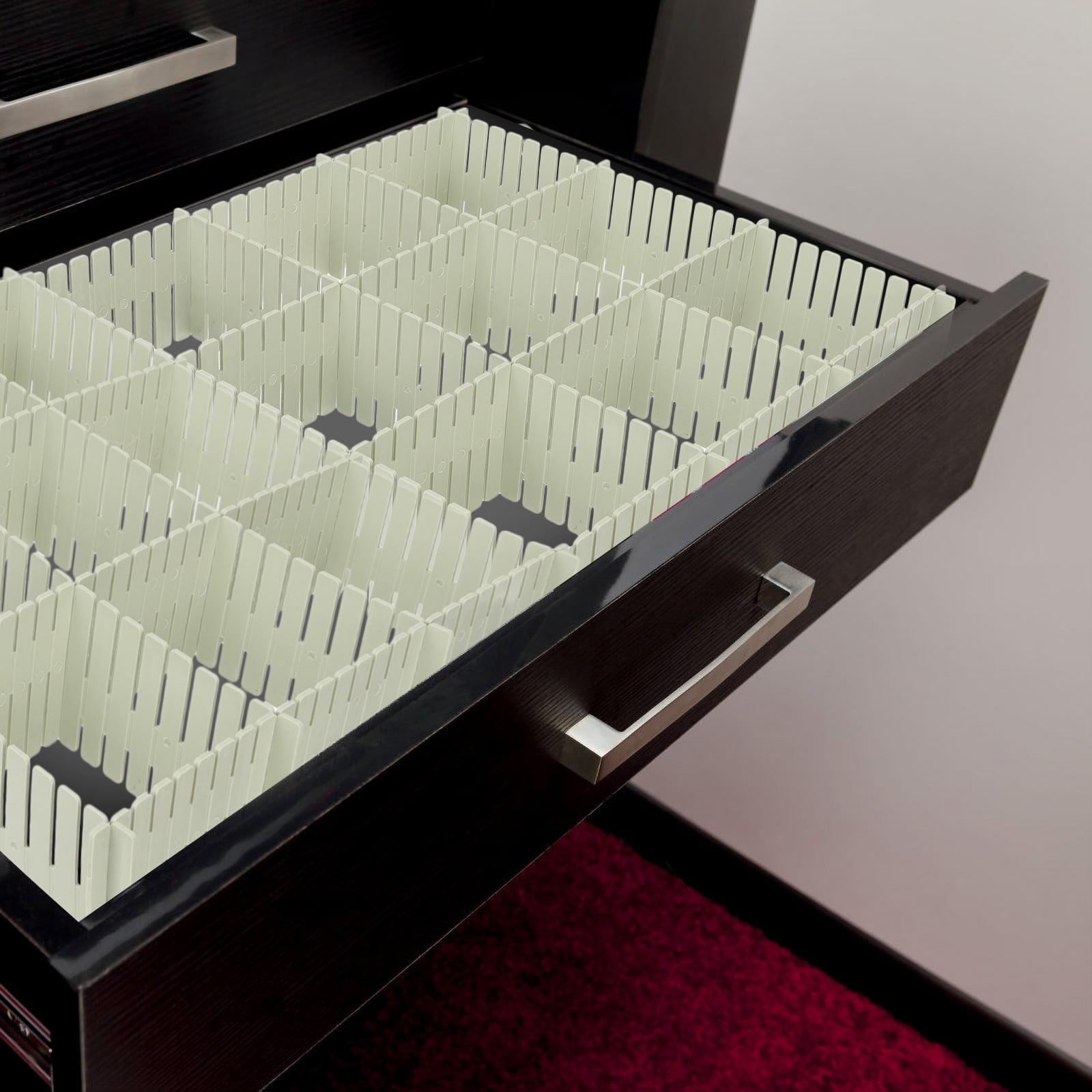 Yardwe 16Pack Organizing Drawer Divider Plastic Rectangular Easy ...