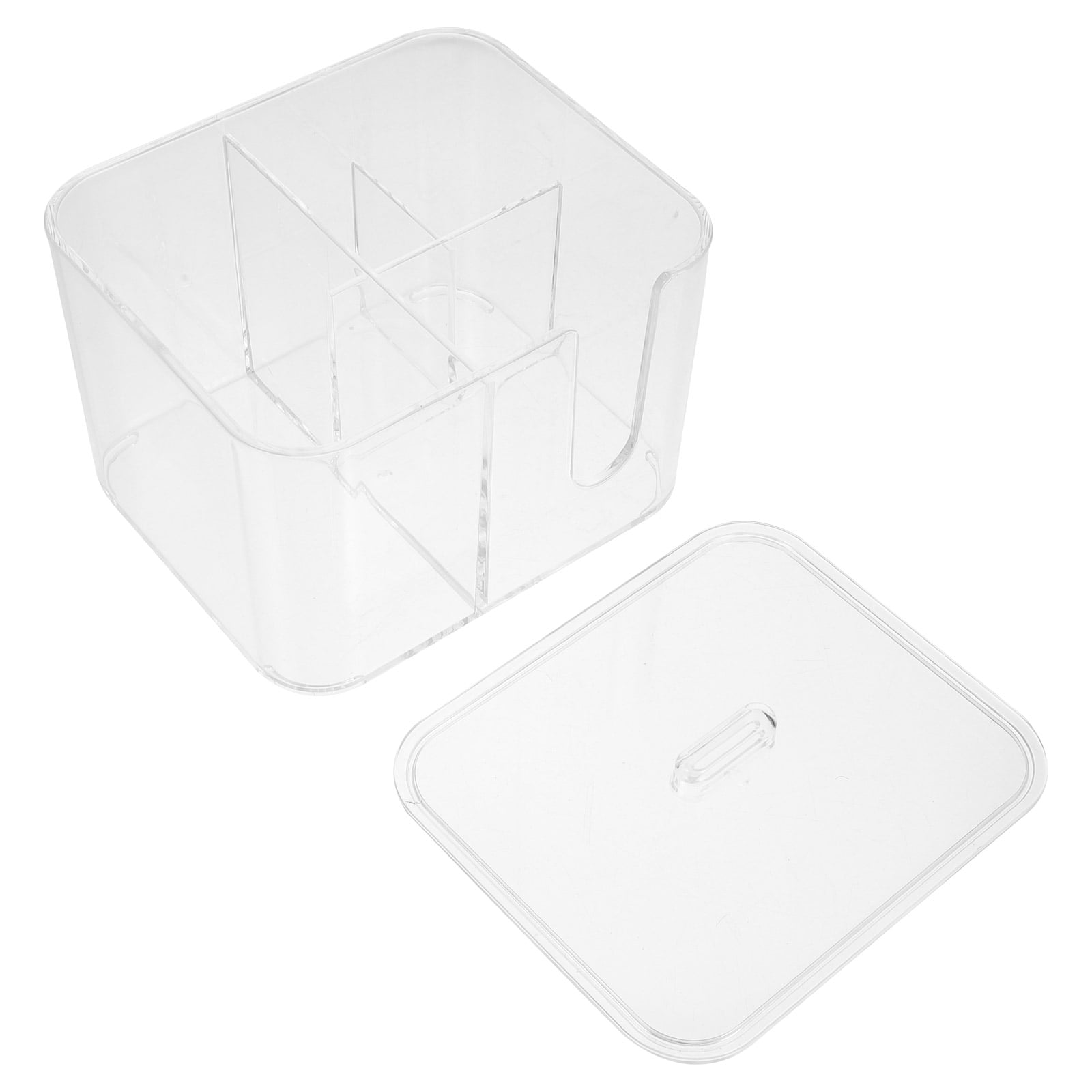 Yardwe 1Pc Compact Cotton Swab Container for Storage Transparent Makeup ...