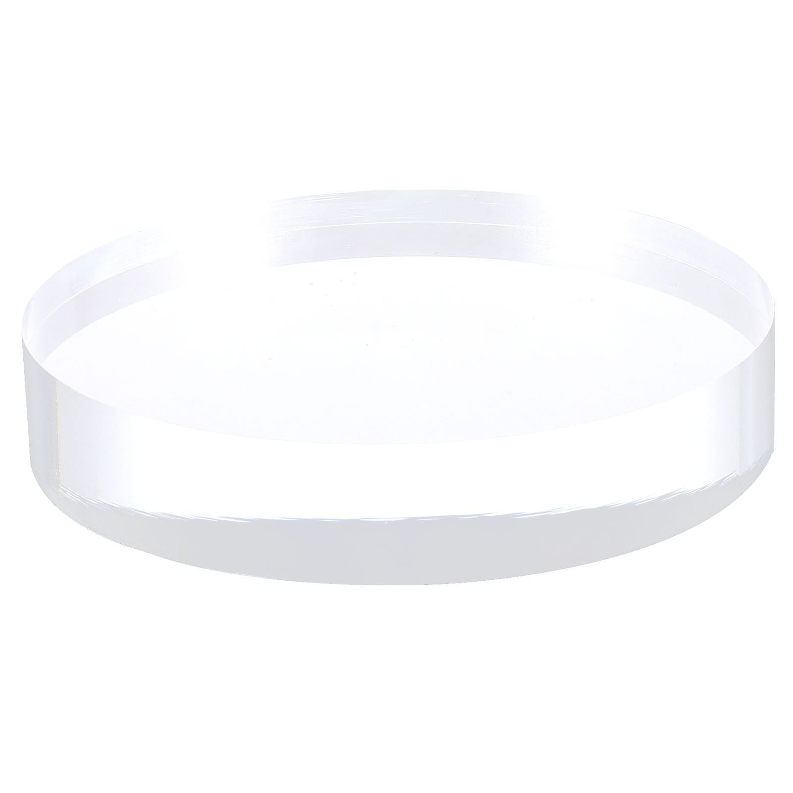 Yardwe 1Set Acrylic Display Base Light Grey Transparent Modern Round ...