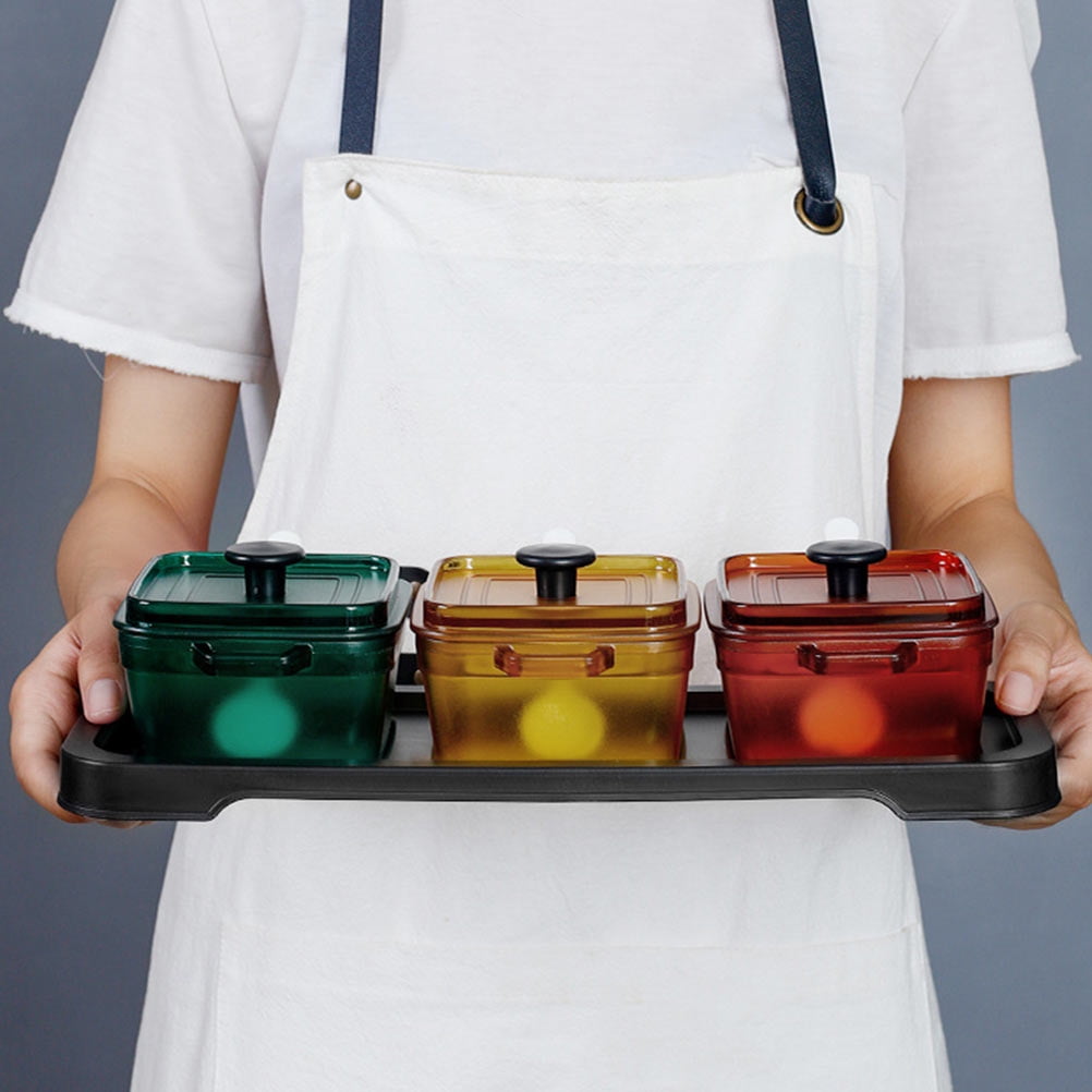 Yardwe 1Set Seasoning Boxes with Spoon Assorted Color Food Grade ...