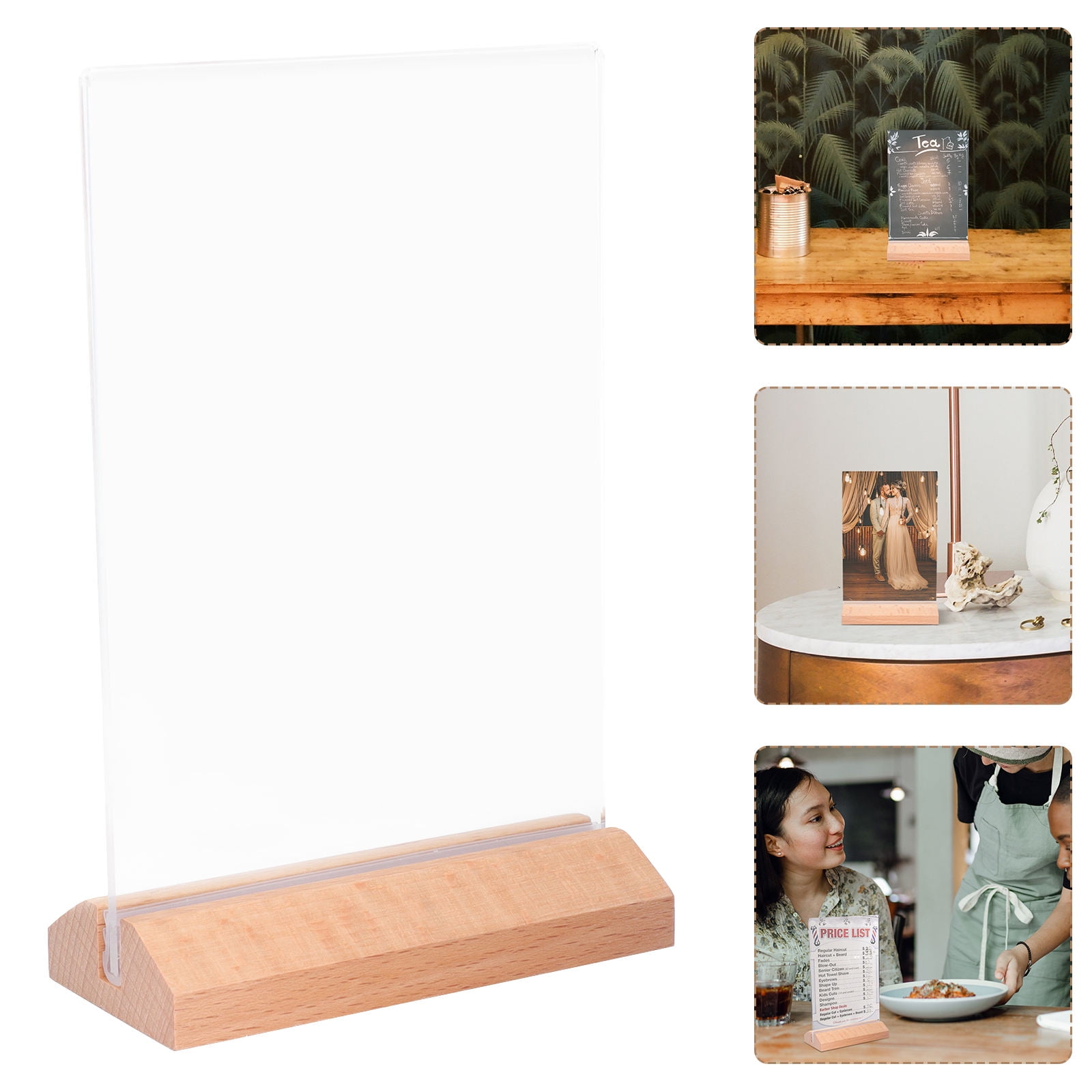 Yardwe 1Set Simple Design Triangular Upright Menu Holders Tables for ...