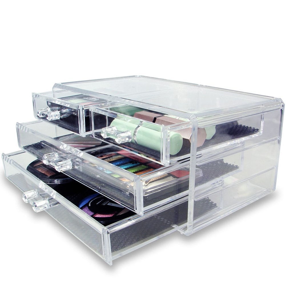 Yardwe Organizer Box 3-Layer Drawers Jewelry Organizer 9.4*5.9*4.3in ...