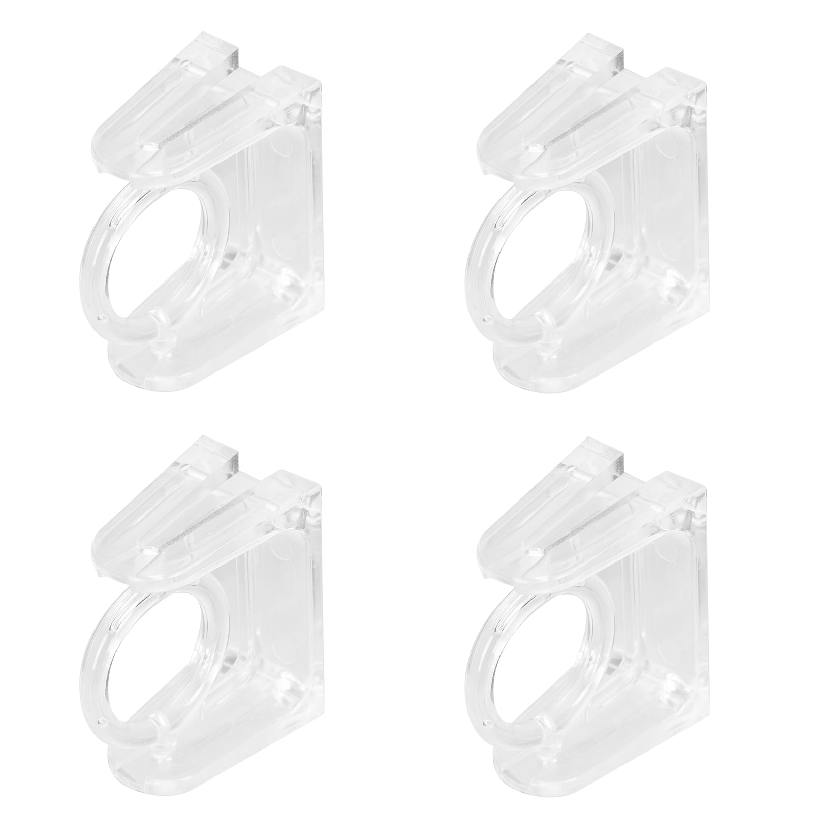 Yardwe 2 Pairs Curtain Rod Holders Transparent Abs Delicate Look ...