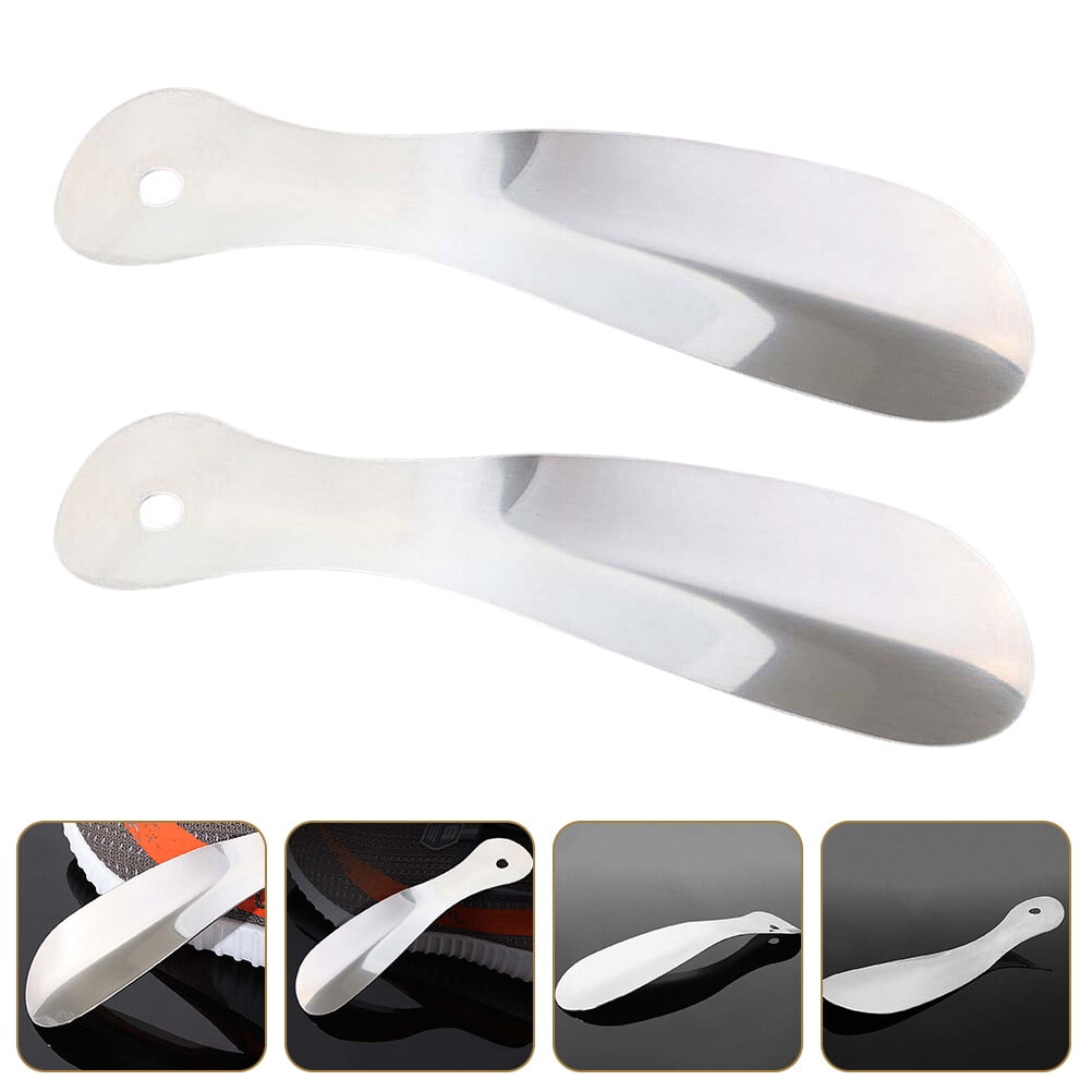 Yardwe Shoe Spoons Elderly Shoehorn Metal 2Set - Walmart.com