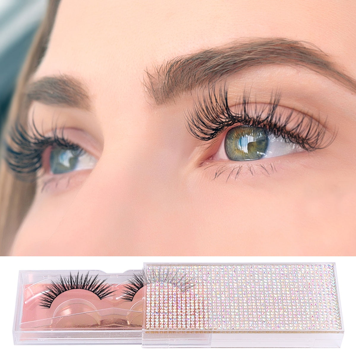 Yardwe 2Pcs Eyelash Extension Storage Case Rosy Plastic Rectangle Shape ...