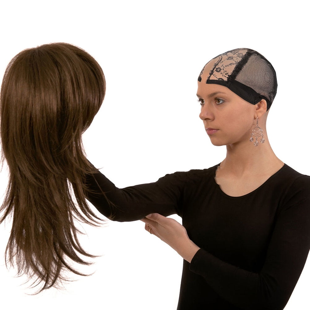 Yardwe 2Pcs Wig Mesh Caps U Shaped Black For Concerts And Theme Parties ...