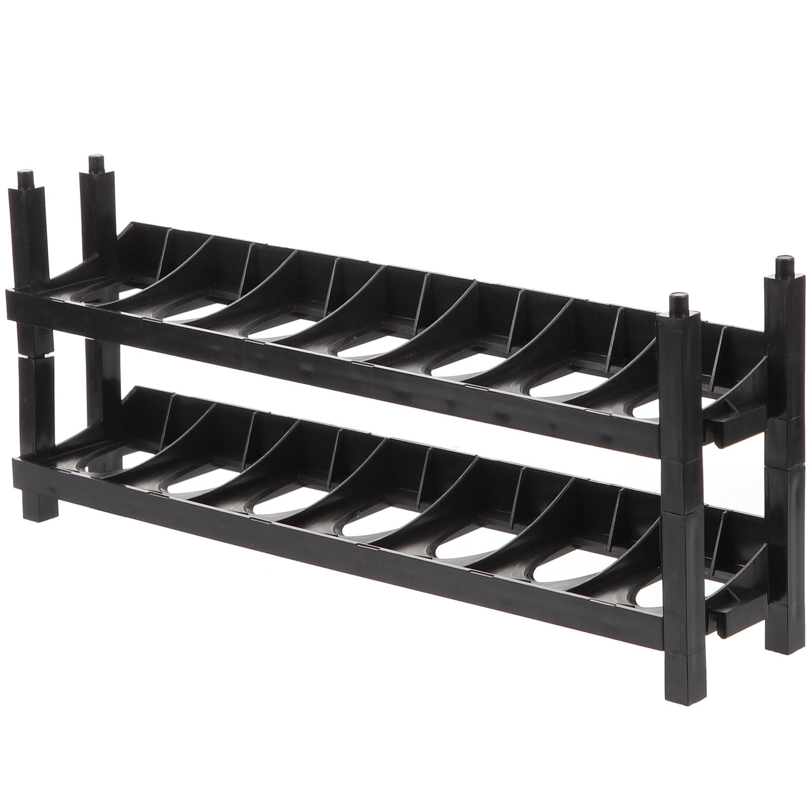 Yardwe Craft Paint Organizer Black Plastic Multi-Grids Stand for ...