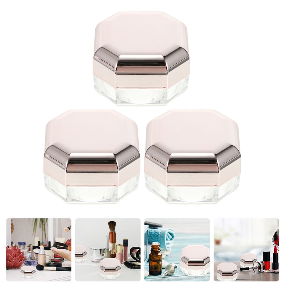 Yardwe 3Pcs Empty Travel Powder Puff Case Golden Color for Women on the ...